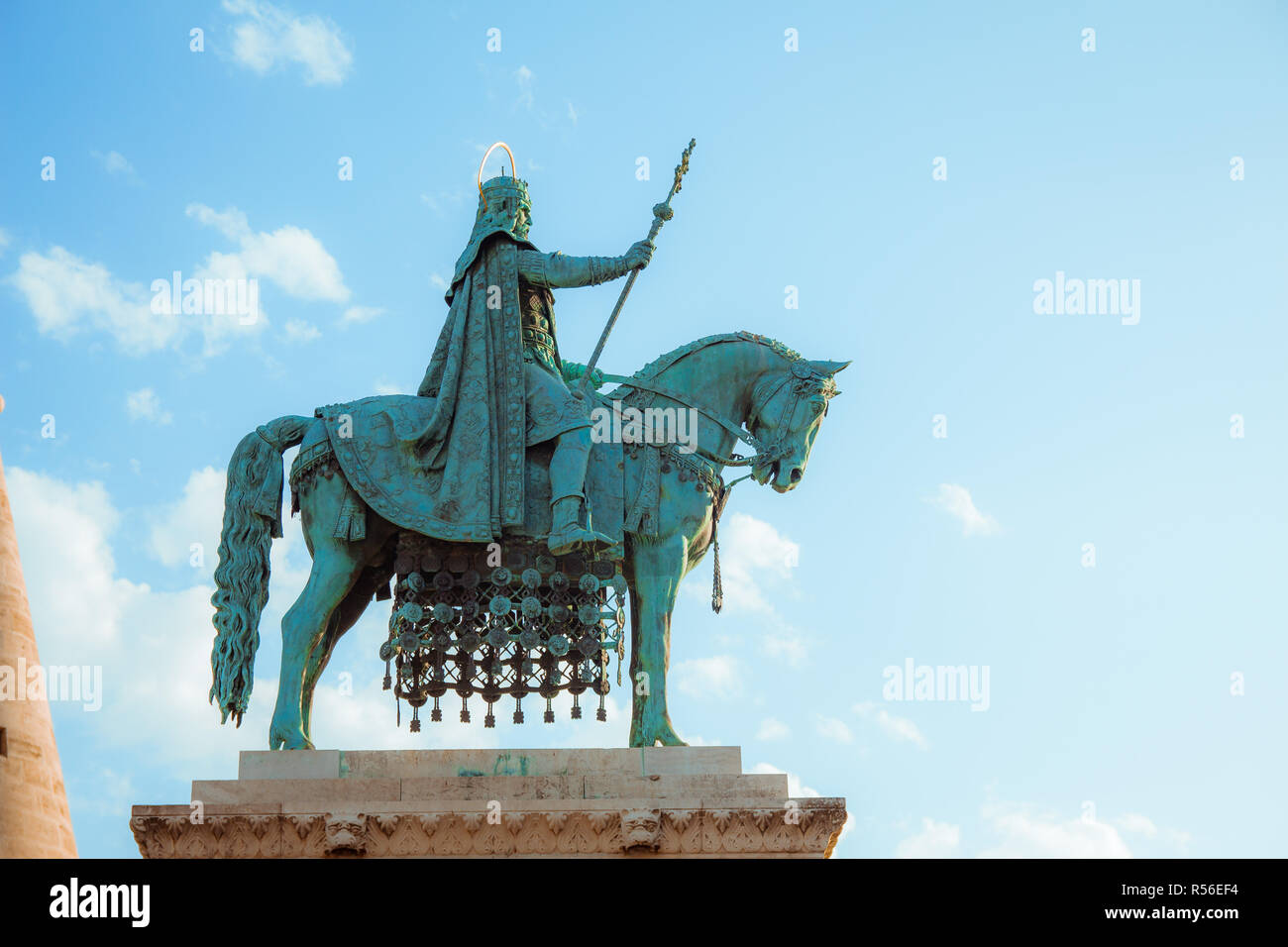 Bronze statue of Stephen I of Hungary Stock Photo - Alamy