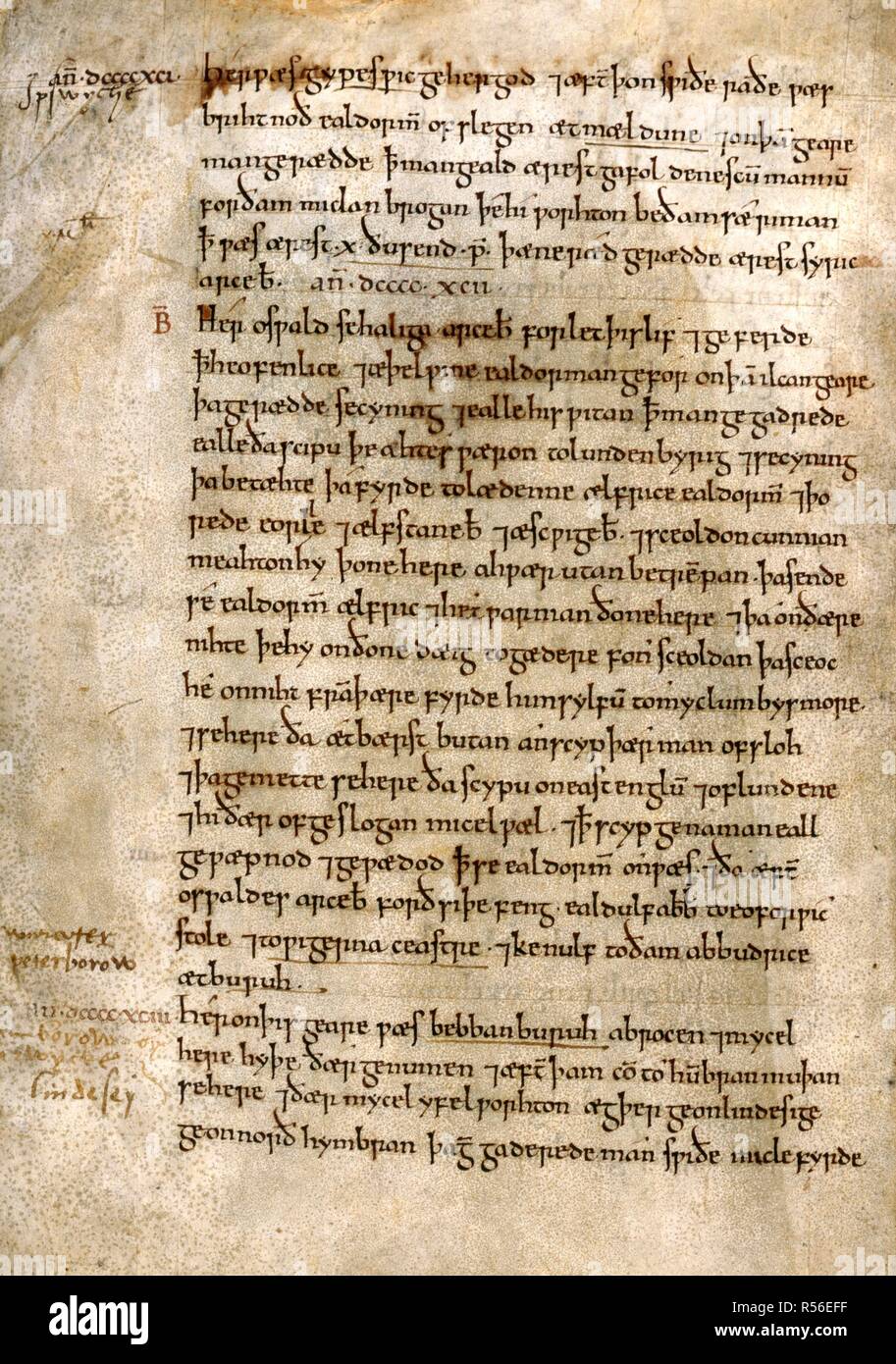 Anglo saxon chronicle hi-res stock photography and images - Alamy