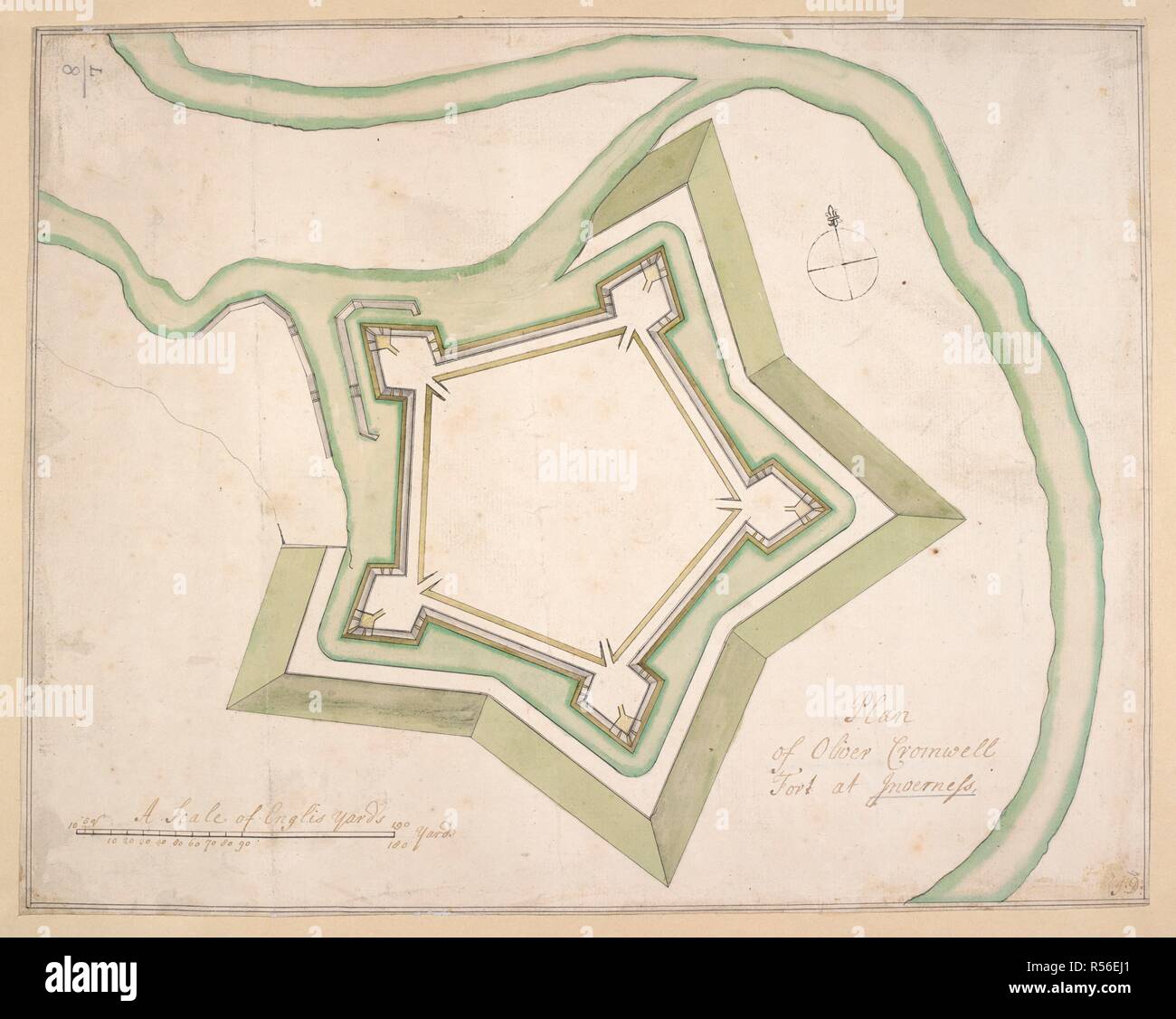 A plan of Oliver Cromwell Fort at Inverness . Plan of Oliver Cromwell ...