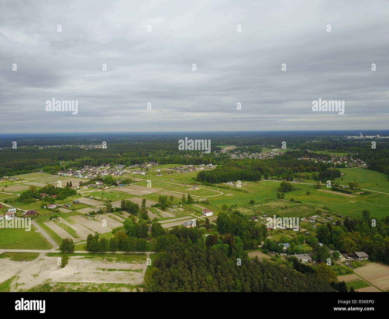 Aerial view of countryside, drone top view Stock Photo - Alamy