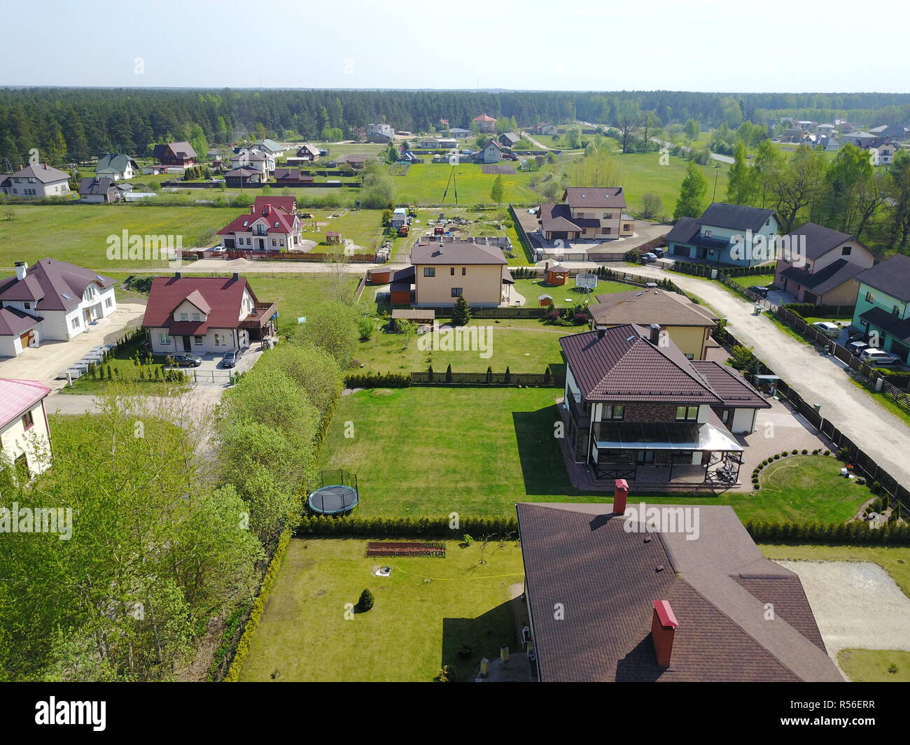 Aerial view of countryside, drone top view Stock Photo - Alamy