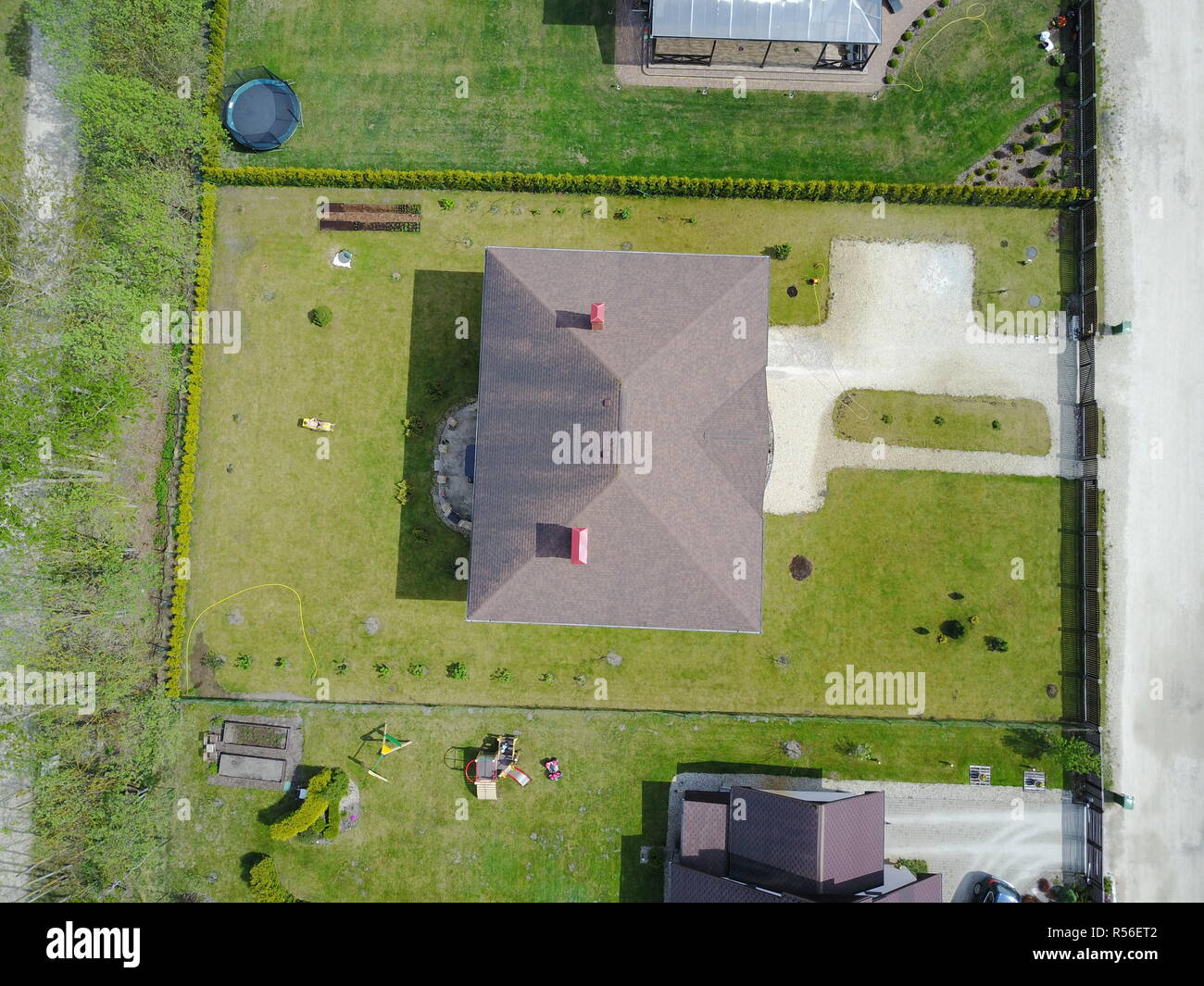 Aerial view of countryside, drone top view Stock Photo - Alamy