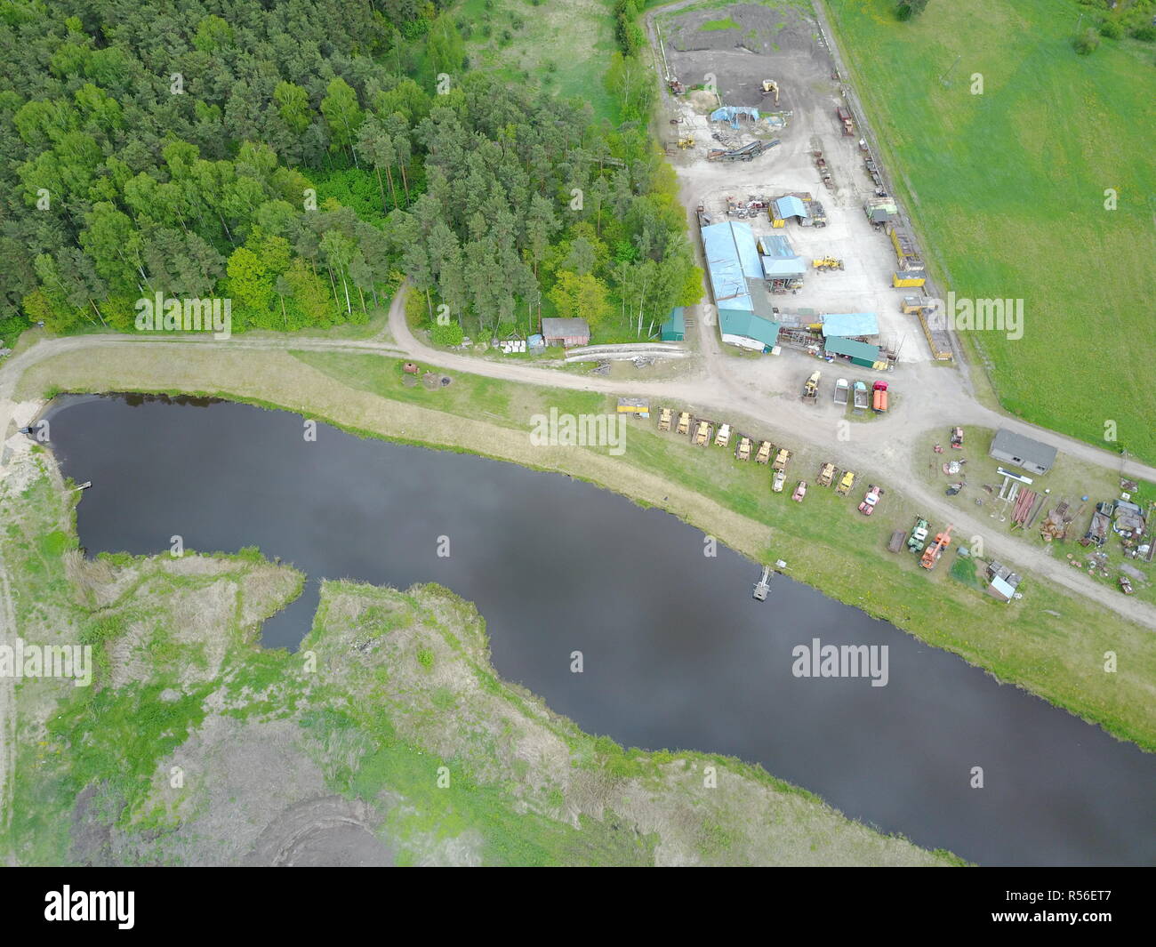 Aerial view of countryside, drone top view Stock Photo - Alamy