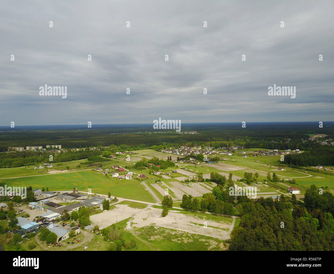 Aerial view of countryside, drone top view Stock Photo - Alamy