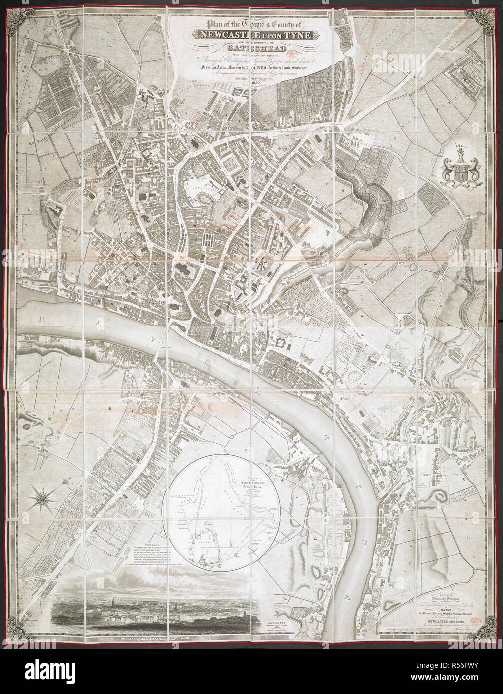 A plan of Newcastle upon Tyne and the Borough of Gateshead. Plan of the ...