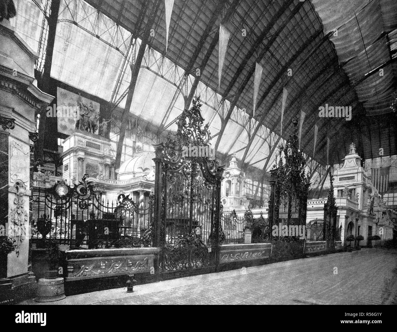 Building at the territory of the World Exposition 1893, the wrought ...
