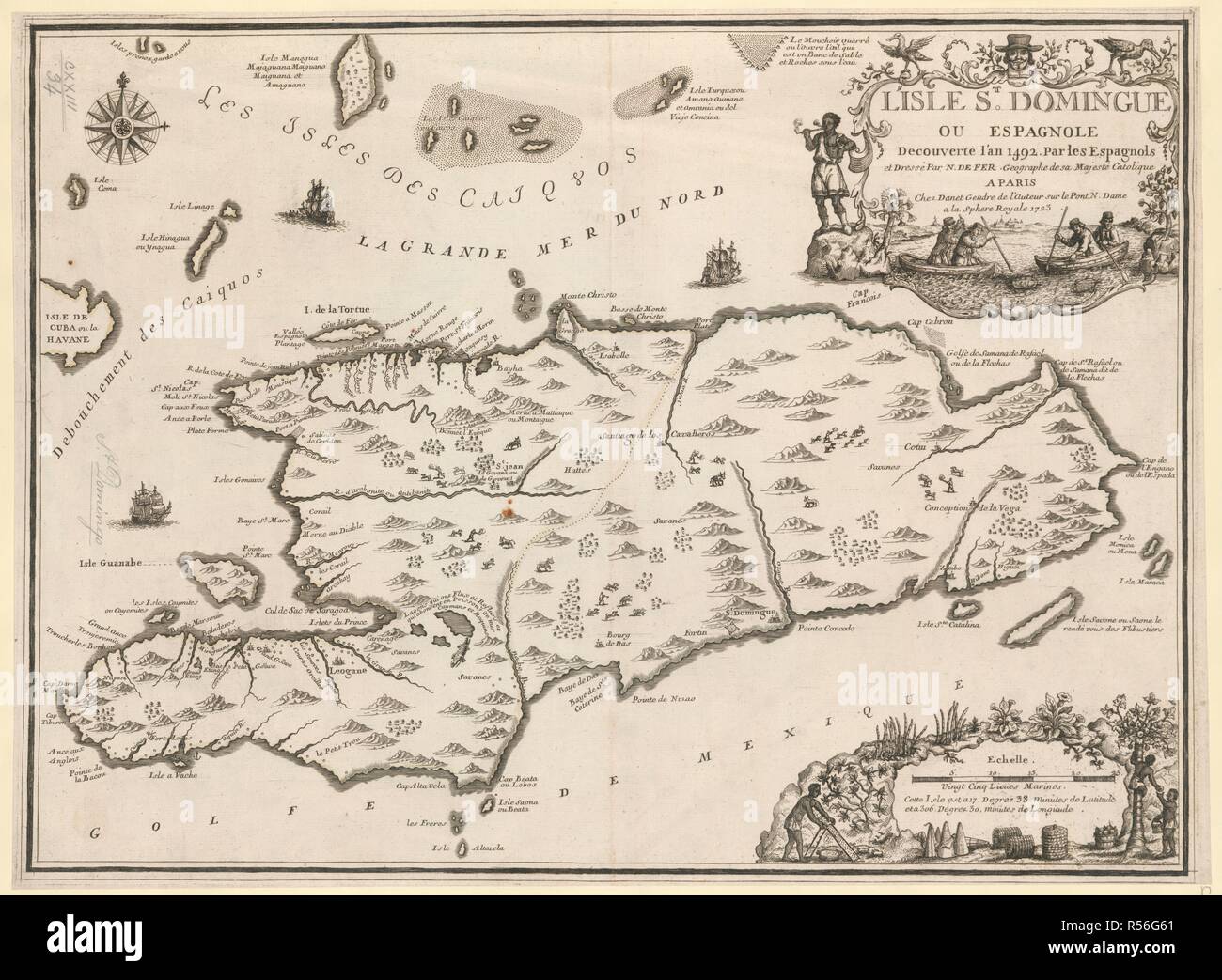 A map of the Island of St. Domingo or Hispaniola, discovered in 1492. L ...