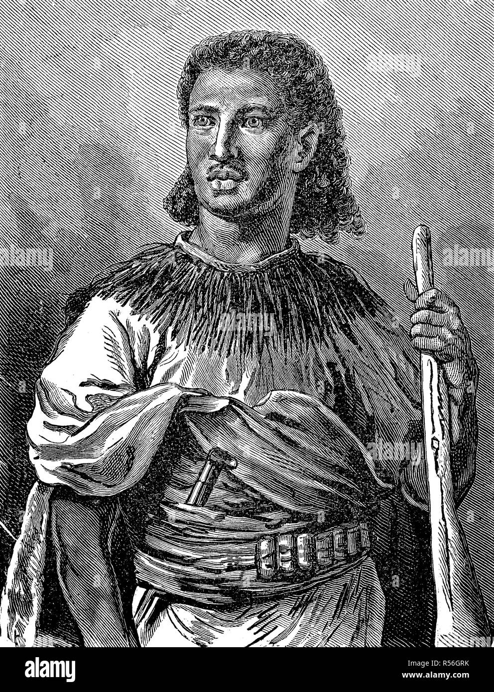 Man from Abyssinia, now Ethiopia, 1880, woodcut, Italy Stock Photo - Alamy