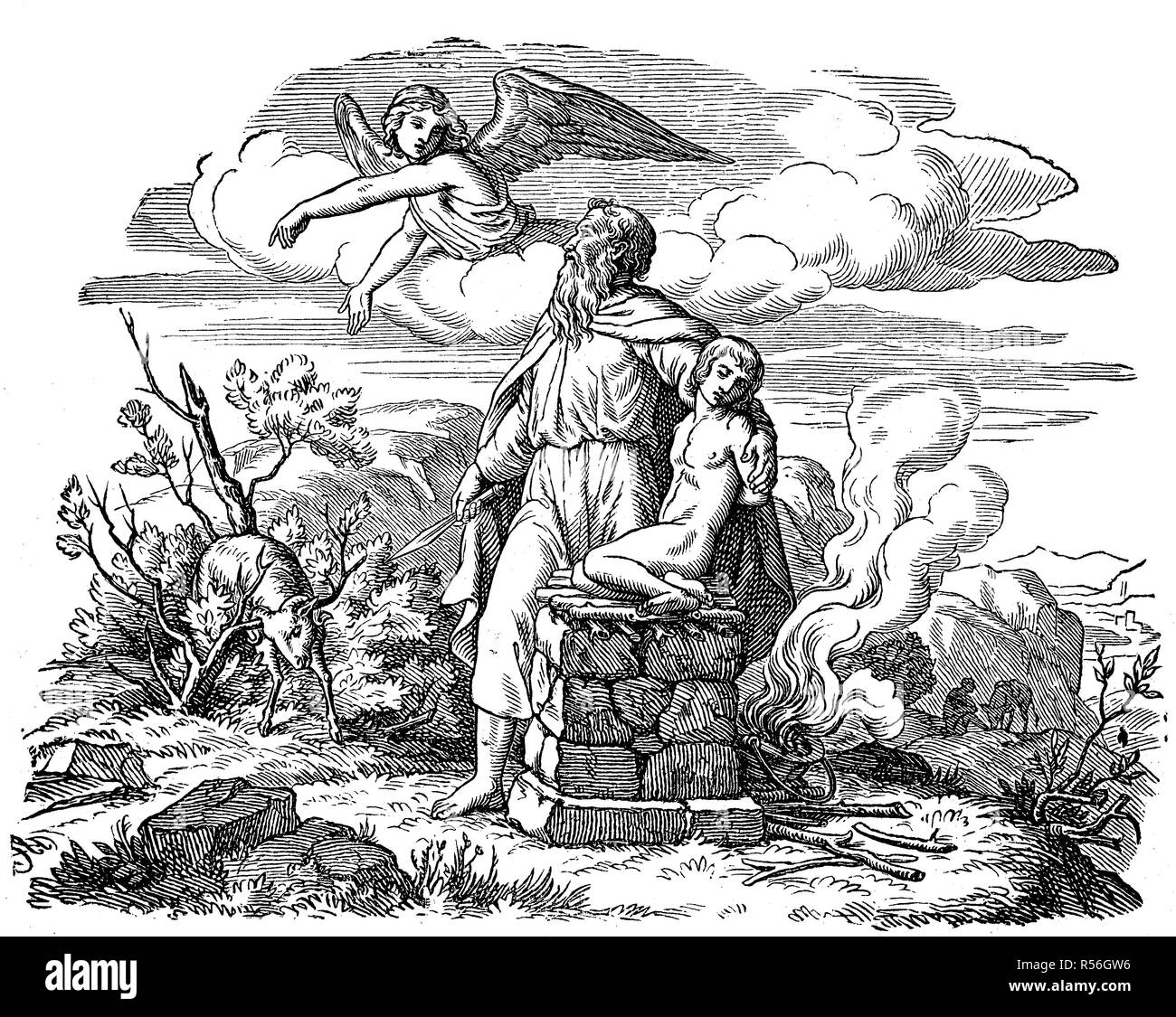 Sacrifice of abraham Black and White Stock Photos & Images - Alamy