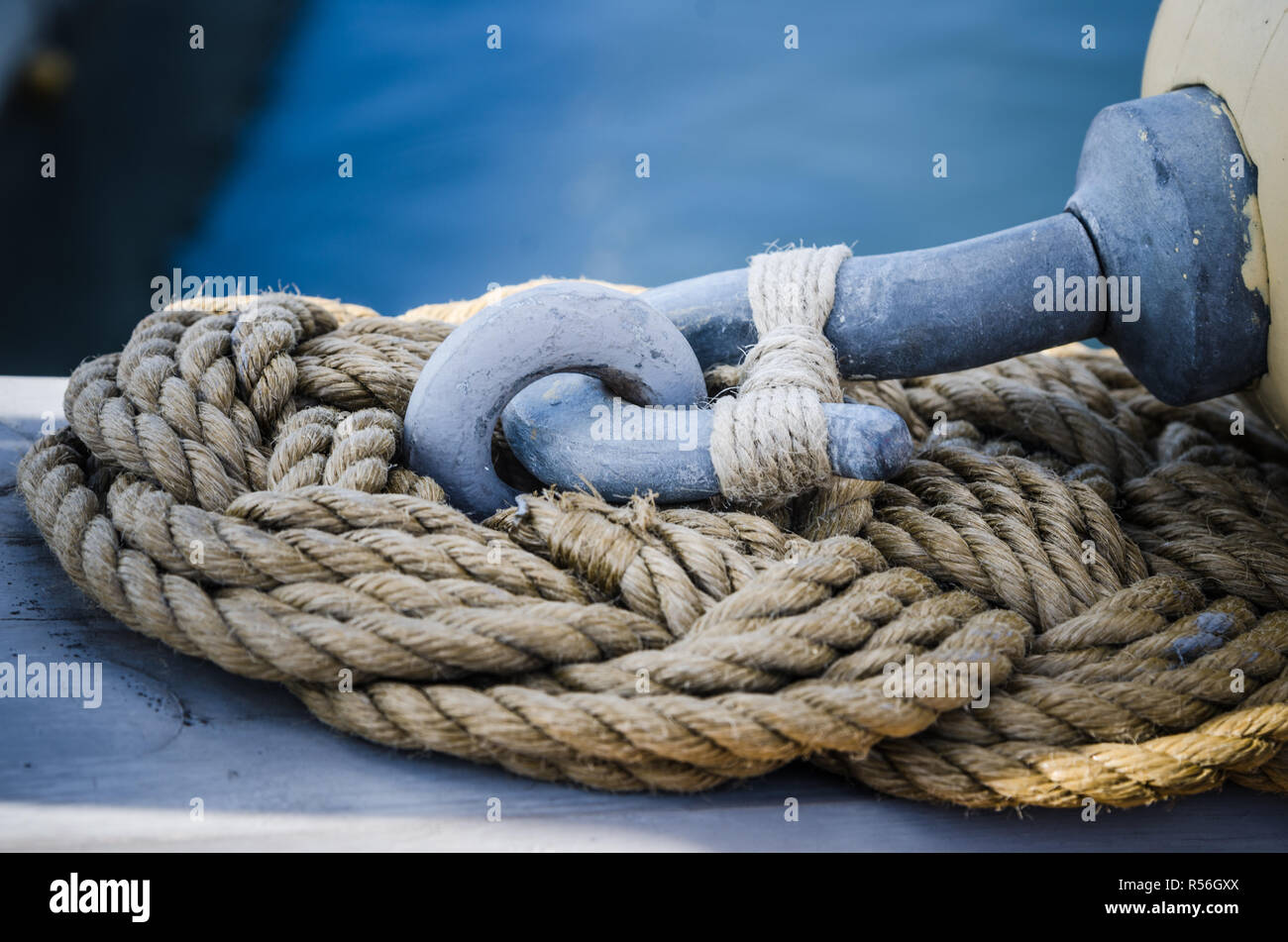 Rigging on the deck of an old sailing ship Stock Photo - Alamy