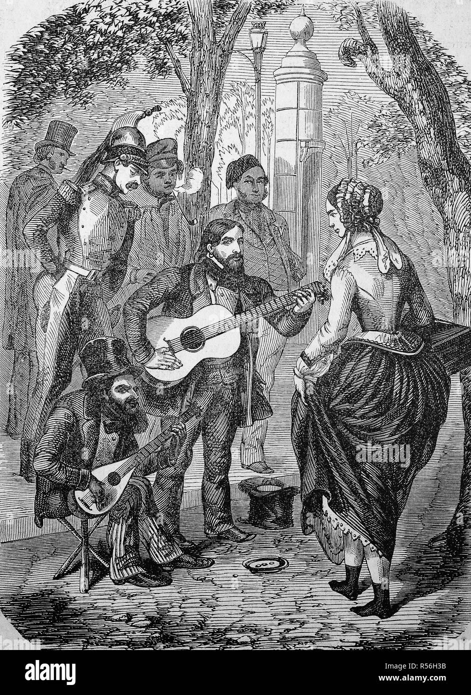 19th century guitar players england hi-res stock photography and images ...