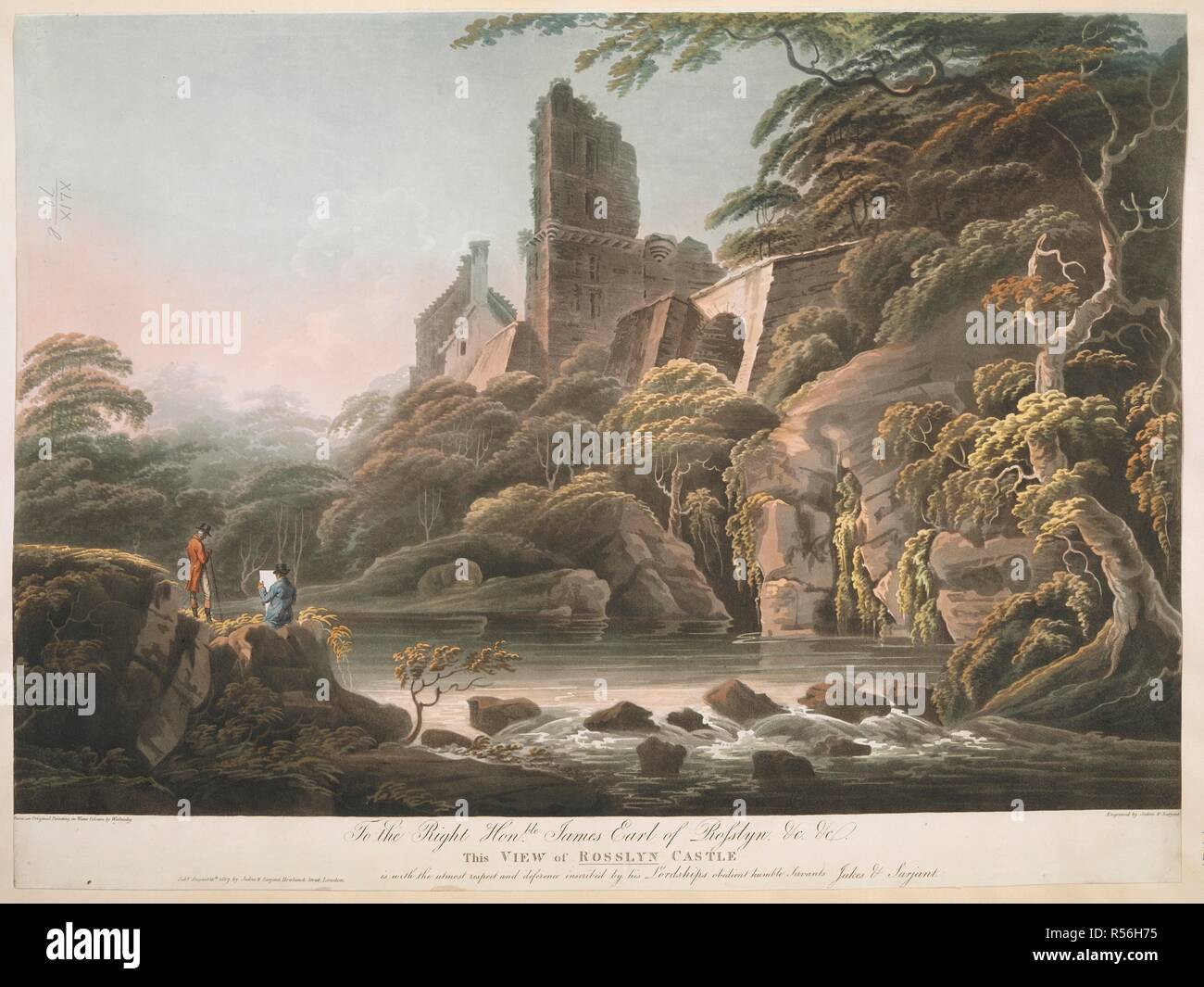 A view of Rosslyn Castle, Midlothian. View of Rosslyn Castle. 1807 ...