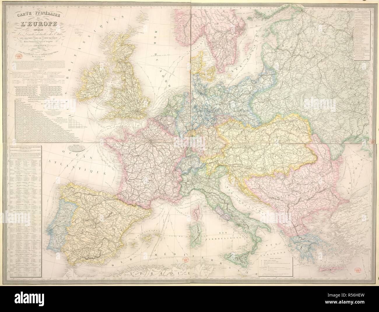 Paris Map 19th Century Stock Photos & Paris Map 19th Century Stock ...