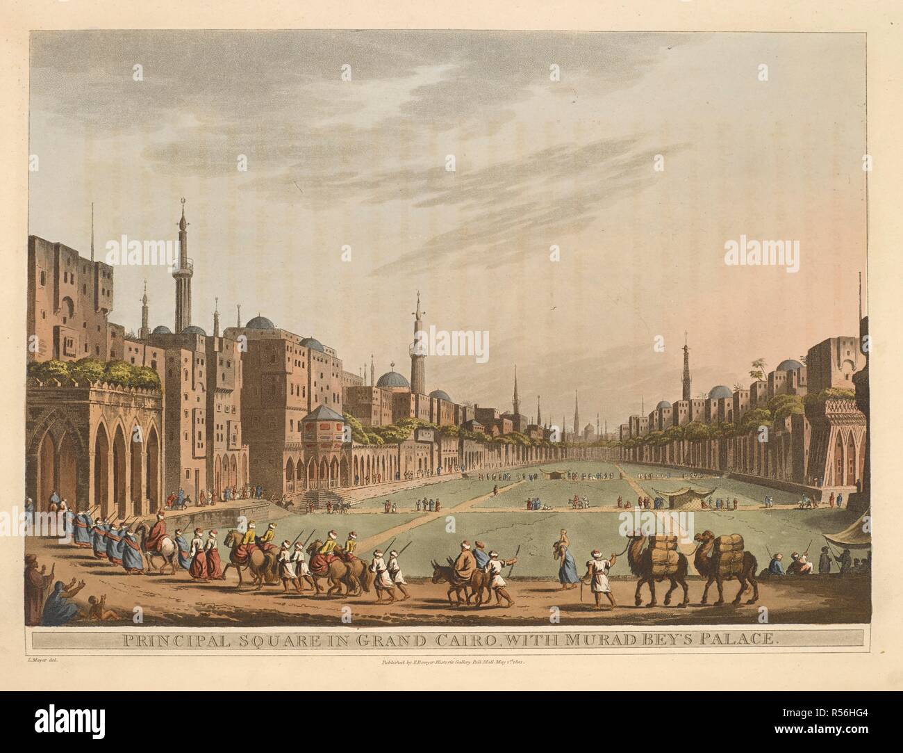 Principal square in Grand Cairo, with Murad Bey's palace. Views in ...