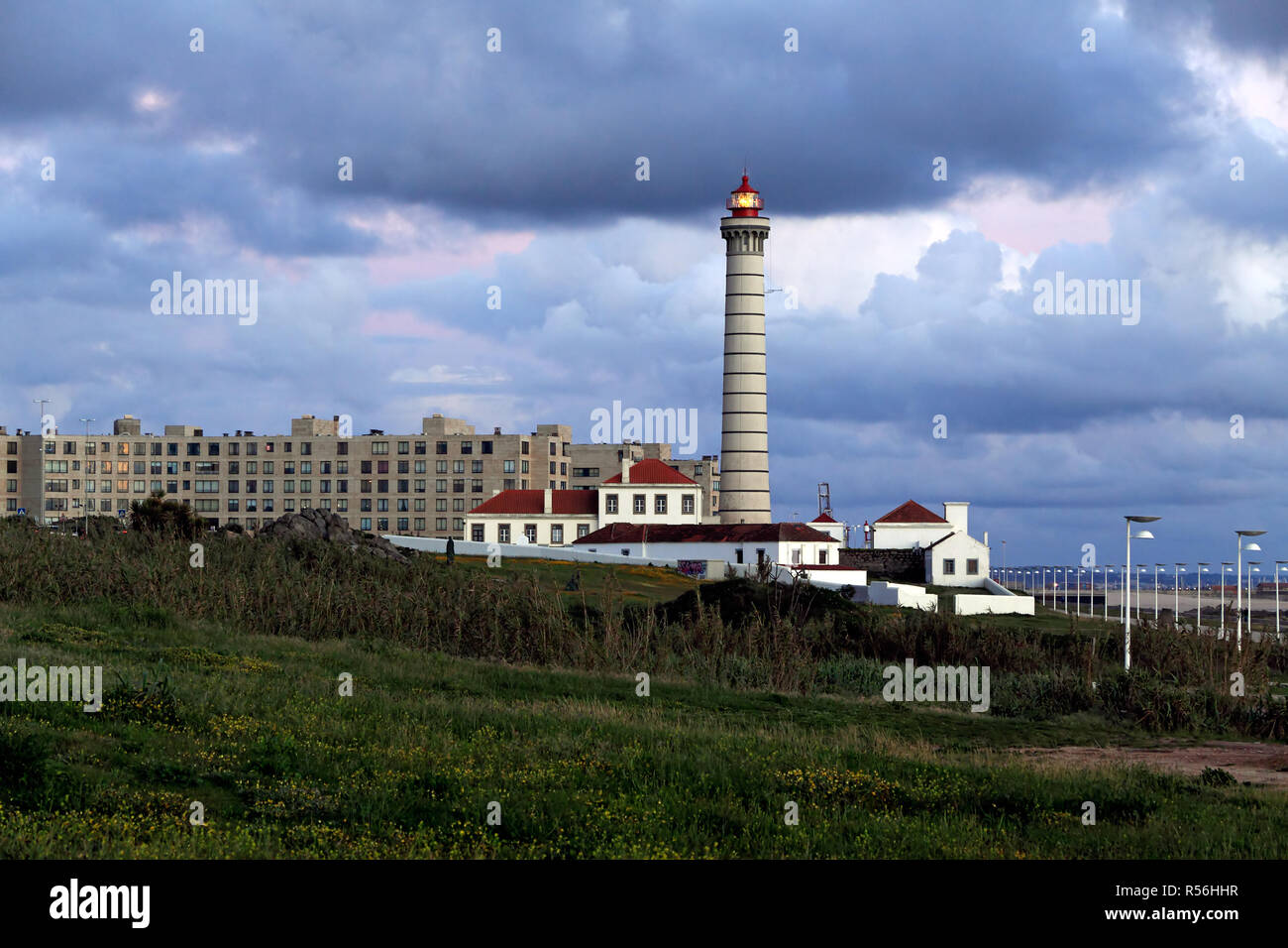 Ancient lighthouse. One of the several lighthouses of the portuguese ...