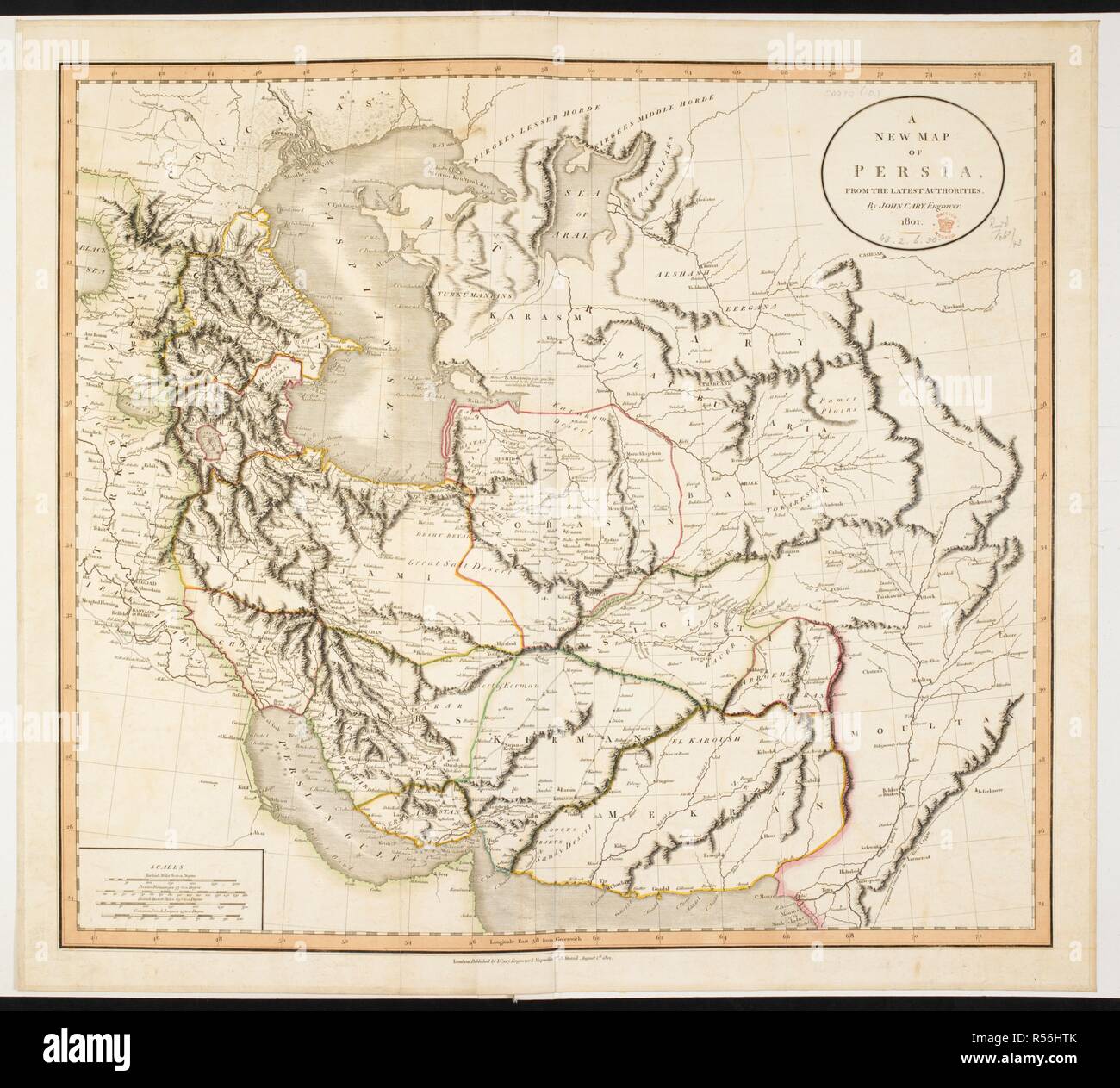 A map of Persia. A new Map of Persia ... By J. Cary. London, 1801 ...