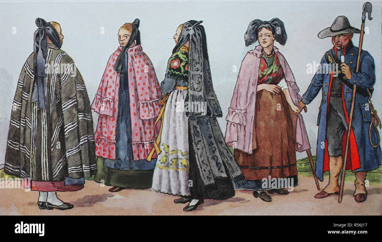 People in traditional costumes, fashion, clothes in Germany, costumes ...