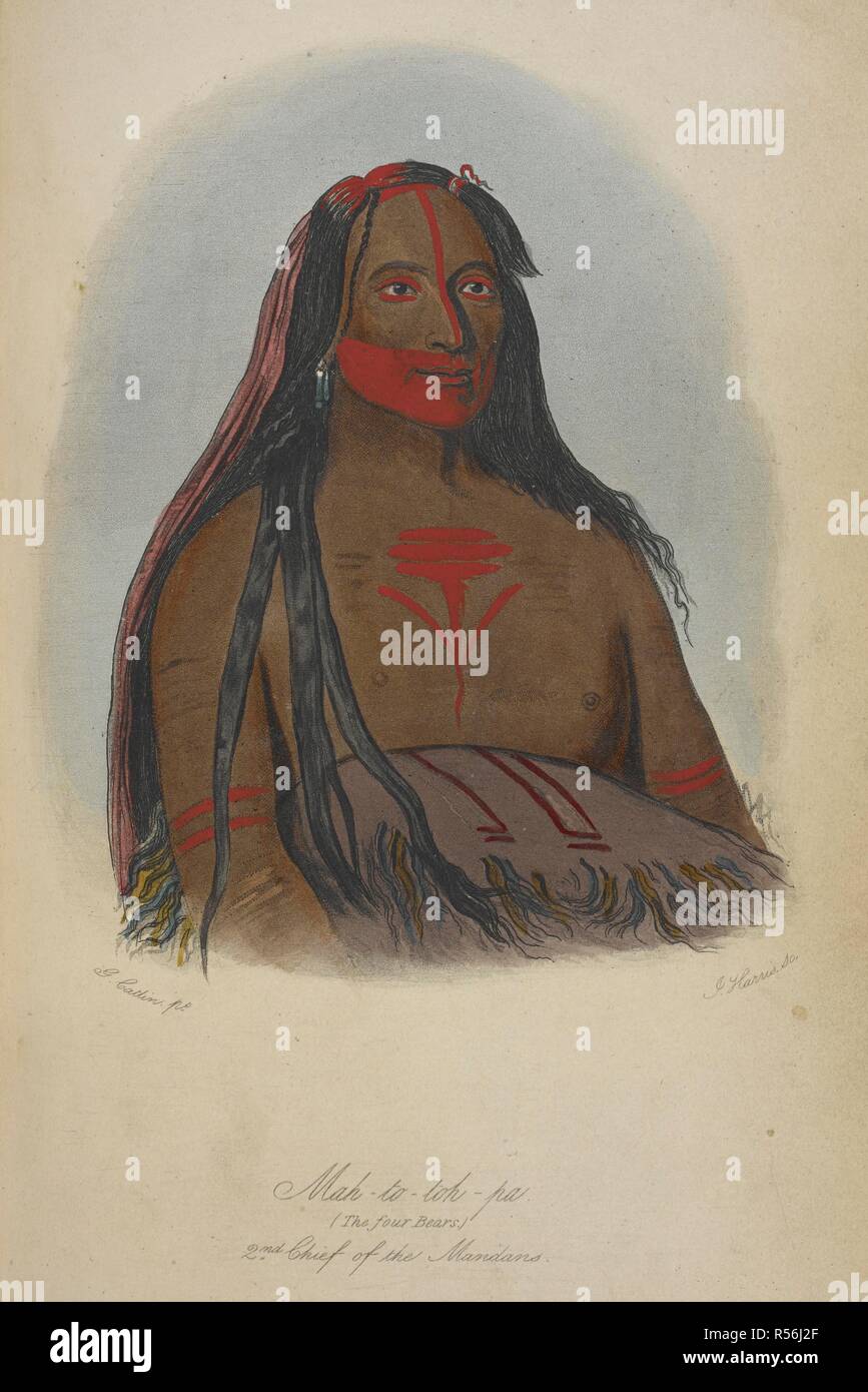Mah-to-toh-pa (the four bears) 2nd chief of the Mandans. The Natural ...