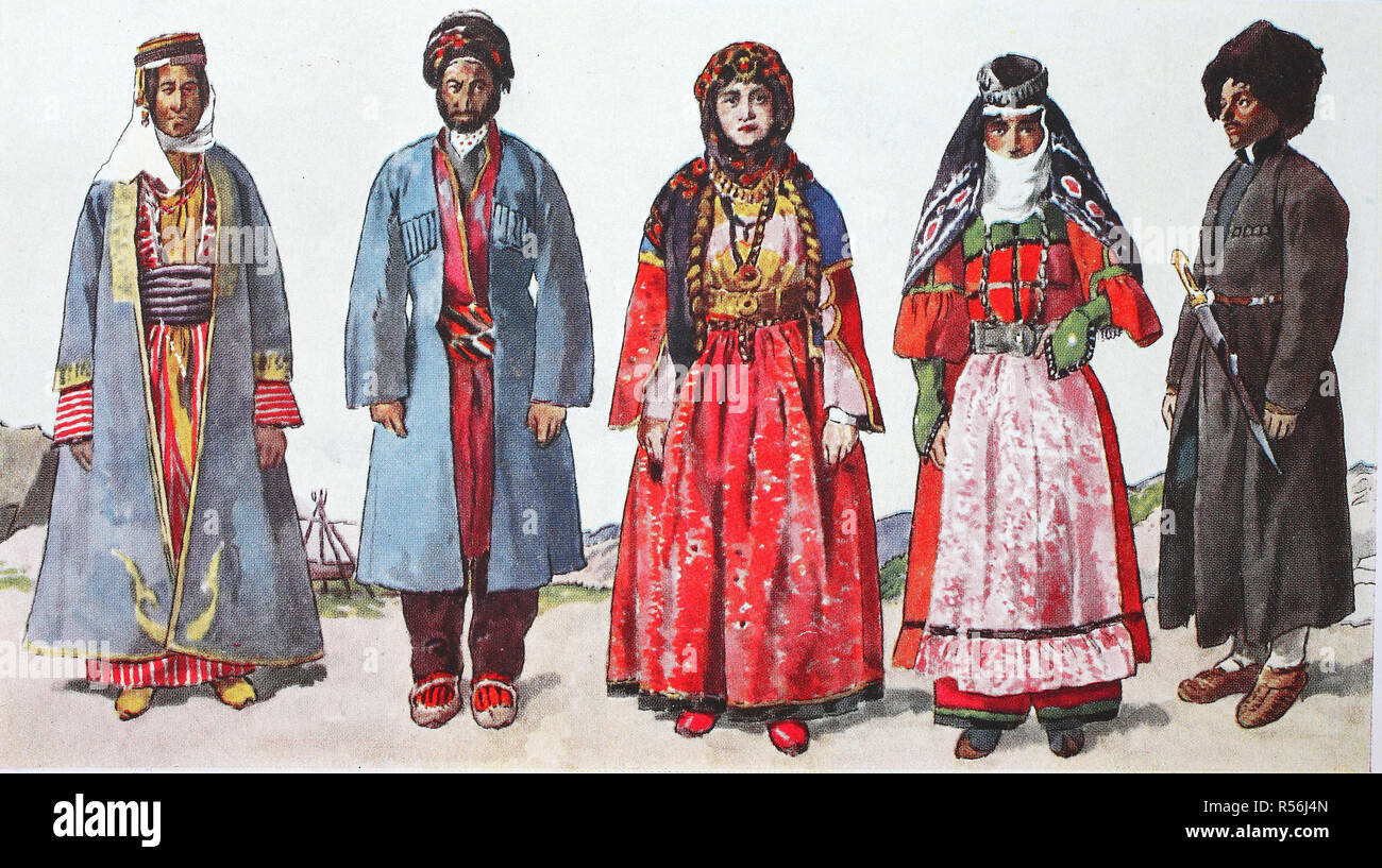 Fashion, historical clothes, folk costumes in the southwestern Caucasus ...