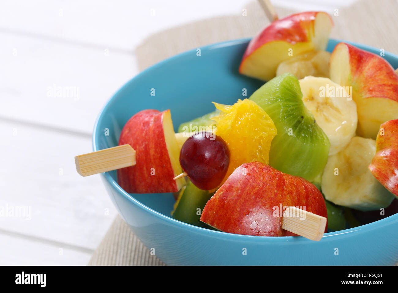 fresh fruit skewers Stock Photo - Alamy