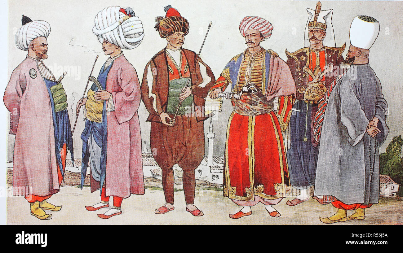 Fashion, historical clothes, folk costumes in Turkey from 1800, 1825 ...