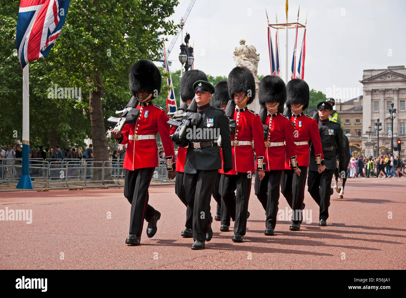 The Changing of the Guard on The Mall, London, England, UK Stock Photo ...