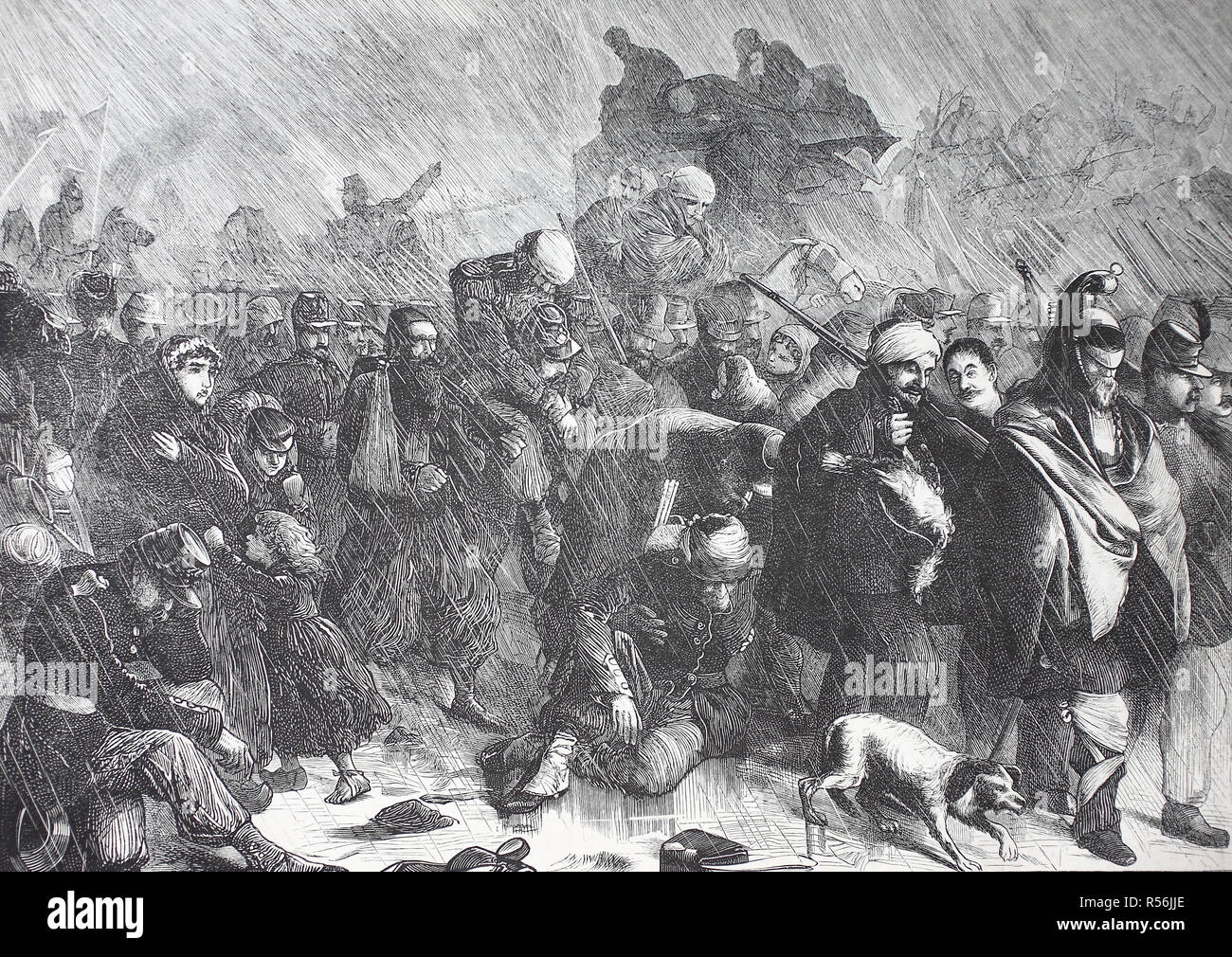 Part of the French Loire army on the retreat after the Battle of ...