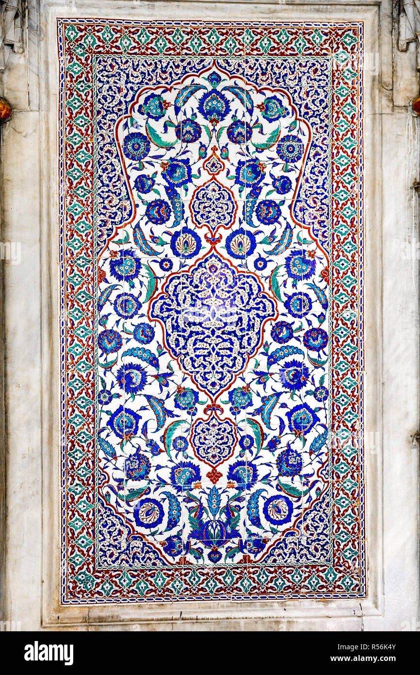 Turkish Blue Tiles in Istanbul City, Turkey Stock Photo - Alamy
