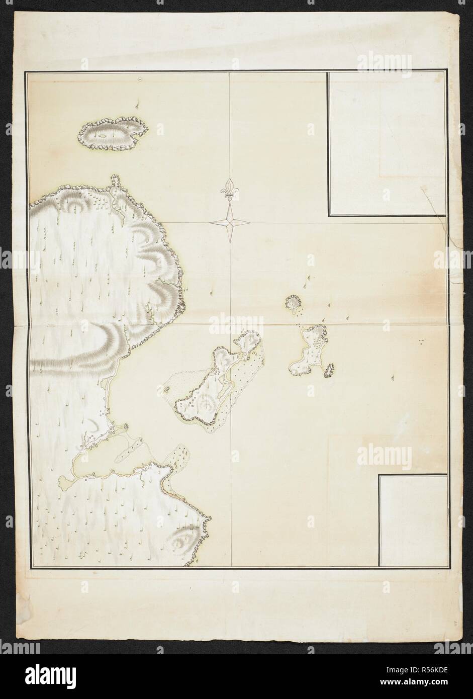 Chart of a coastline and islands. SIXTY-SEVEN Charts and maps ...