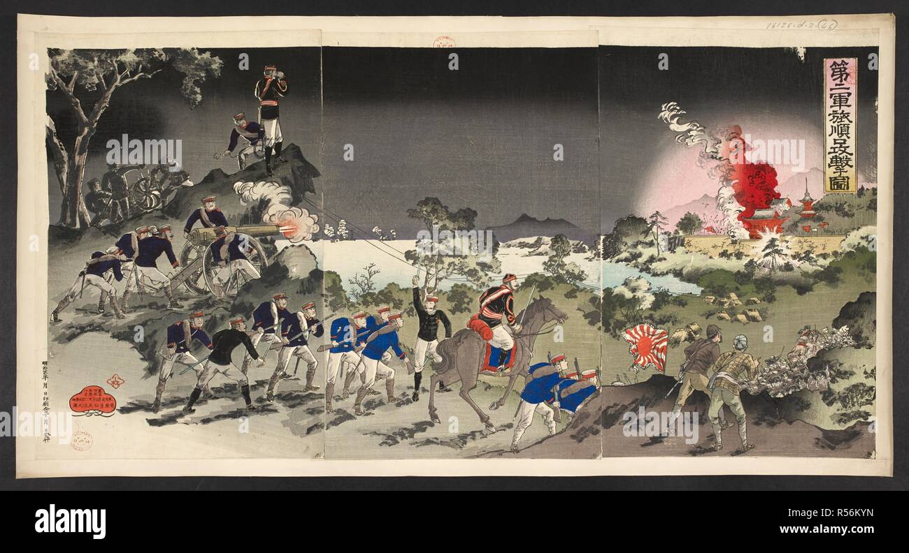 The Japanese 2nd Army attacks Port Arthur . Dainigun RyojunkÅ kÅ geki ...