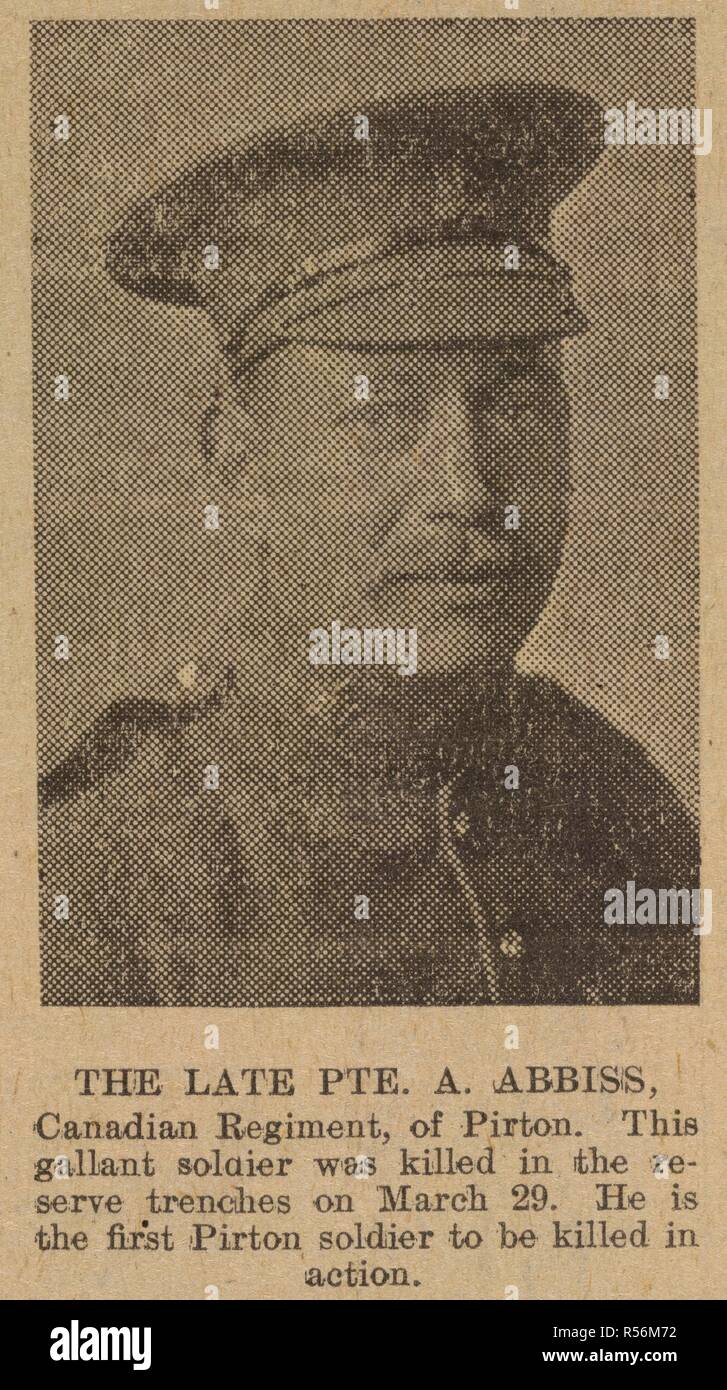 World war i canadian soldier 1916 hi-res stock photography and images ...