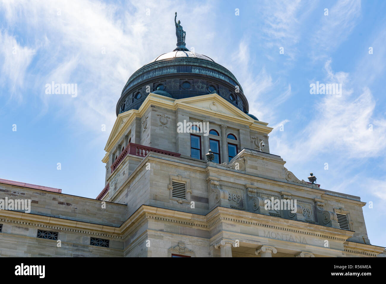 Dome of the Montana State Capital Building in Helena Montana Stock ...