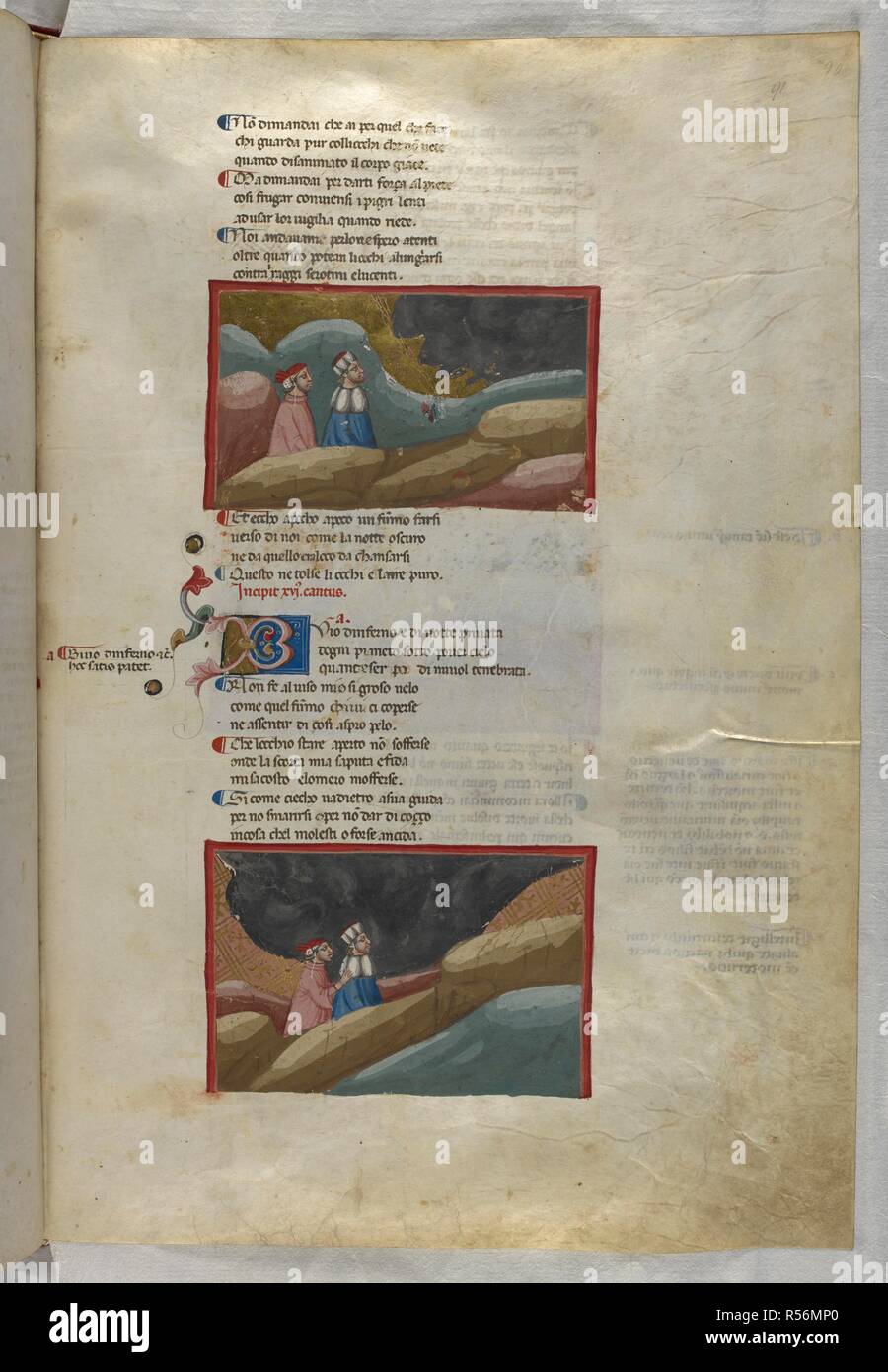 Purgatorio: Dante and Virgil watch the clouds of smoke of the wrathful ...