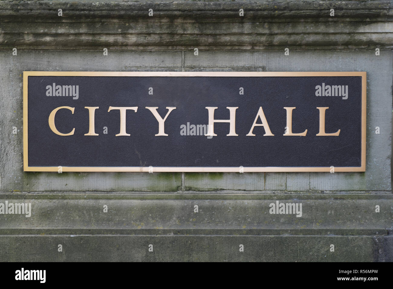 Sign entrance municipal hall hi-res stock photography and images - Alamy