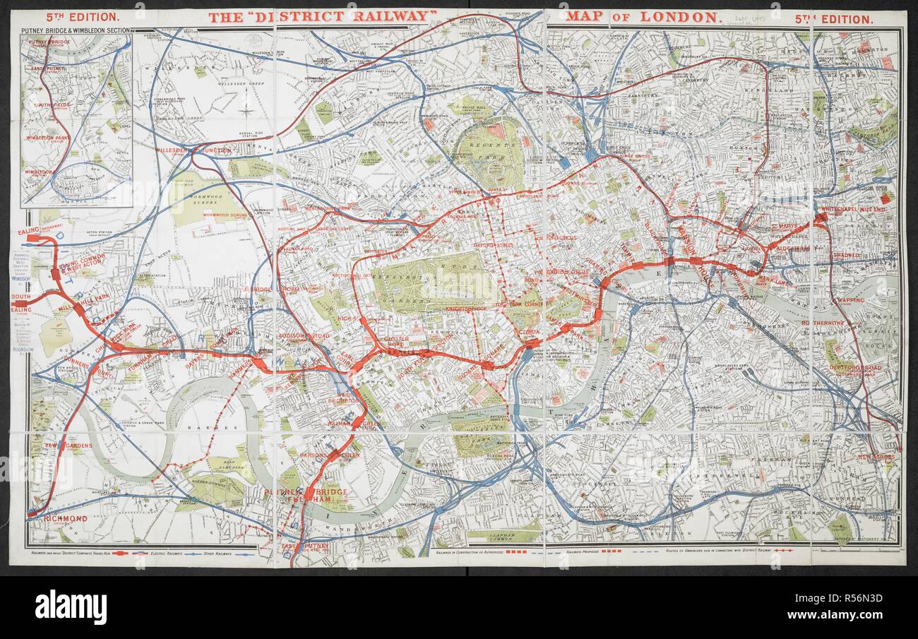 A map of London highlighting the District Railway of the London Underground. The "District ...