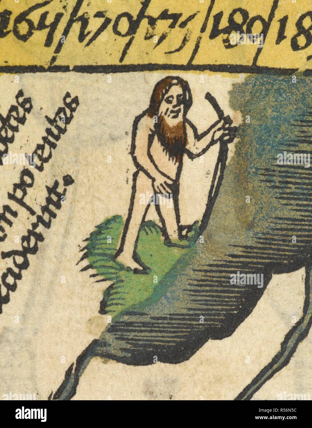 Ancient depiction of a man. . Claudii Ptolemaei ... opus GeographieÌ ...