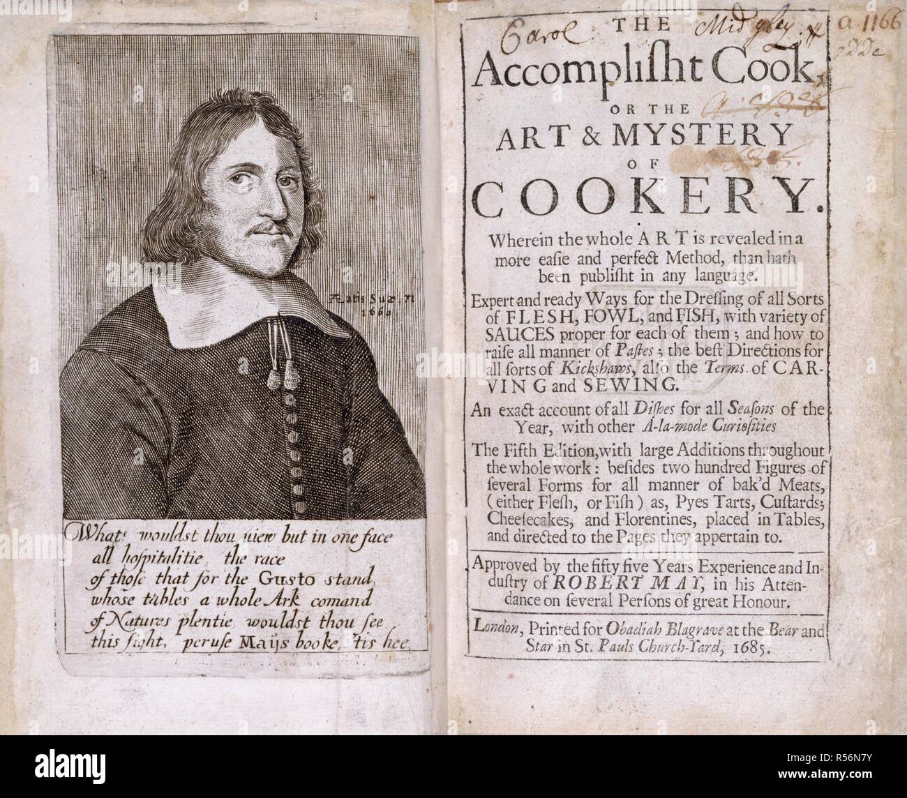 Robert May. The Accomplisht Cook ... The third edition, with l. London ...