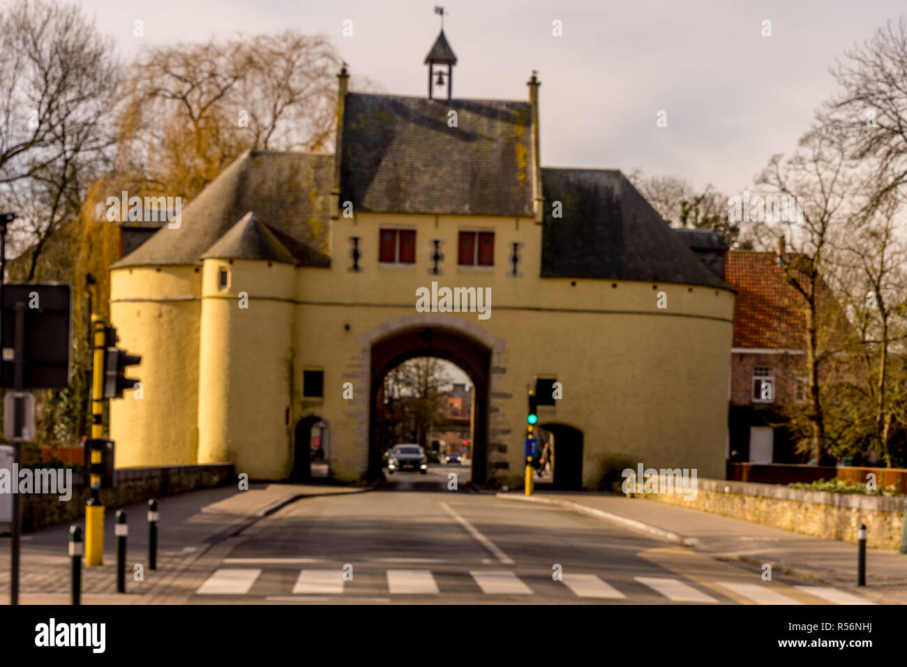Bruges, Belgium - 17 February 2018: The first Blacksmith’s Gate ...