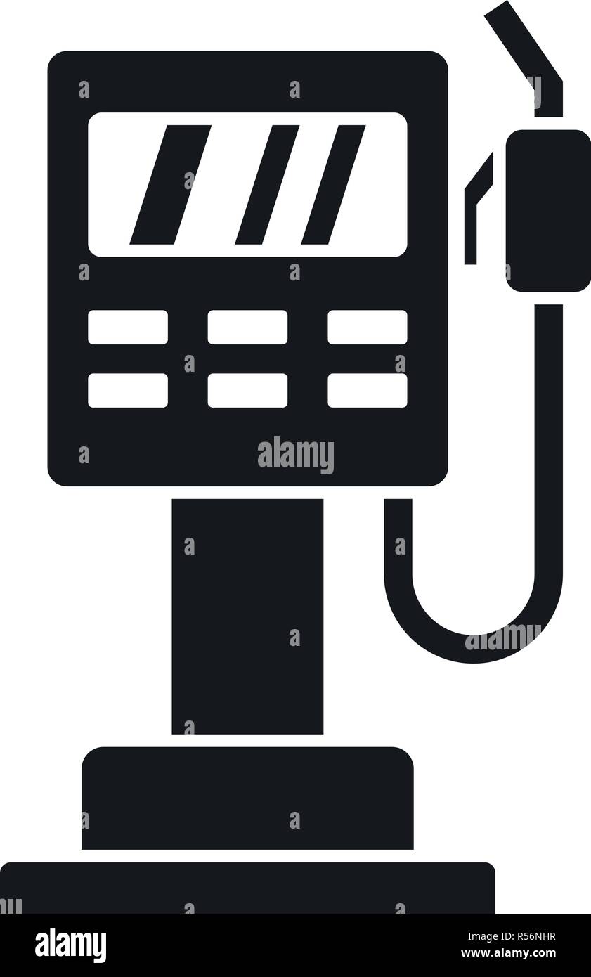 Fuel pump station icon. Simple illustration of fuel pump station vector ...