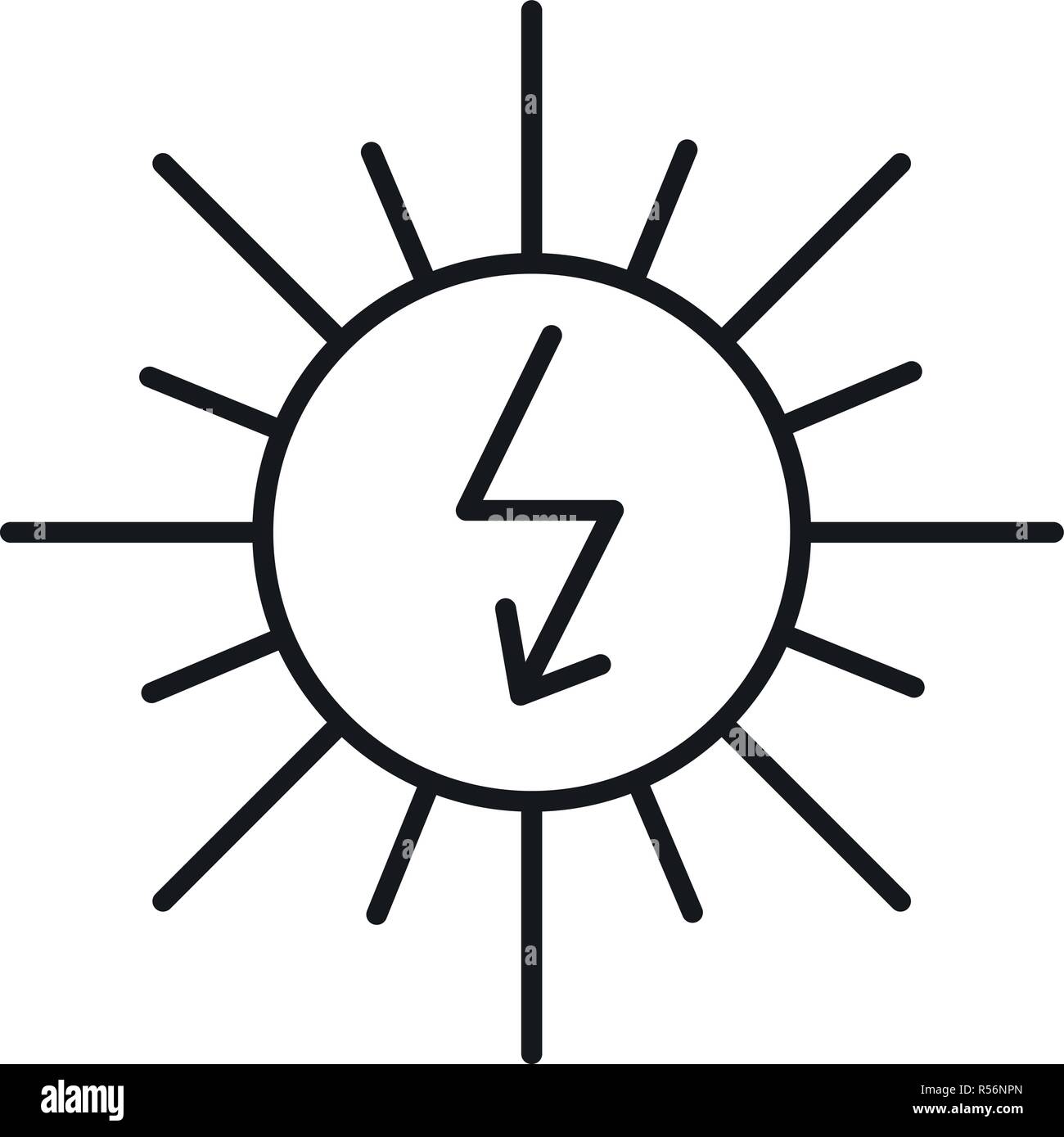 Energy of sun icon. Outline illustration of energy of sun vector icon ...