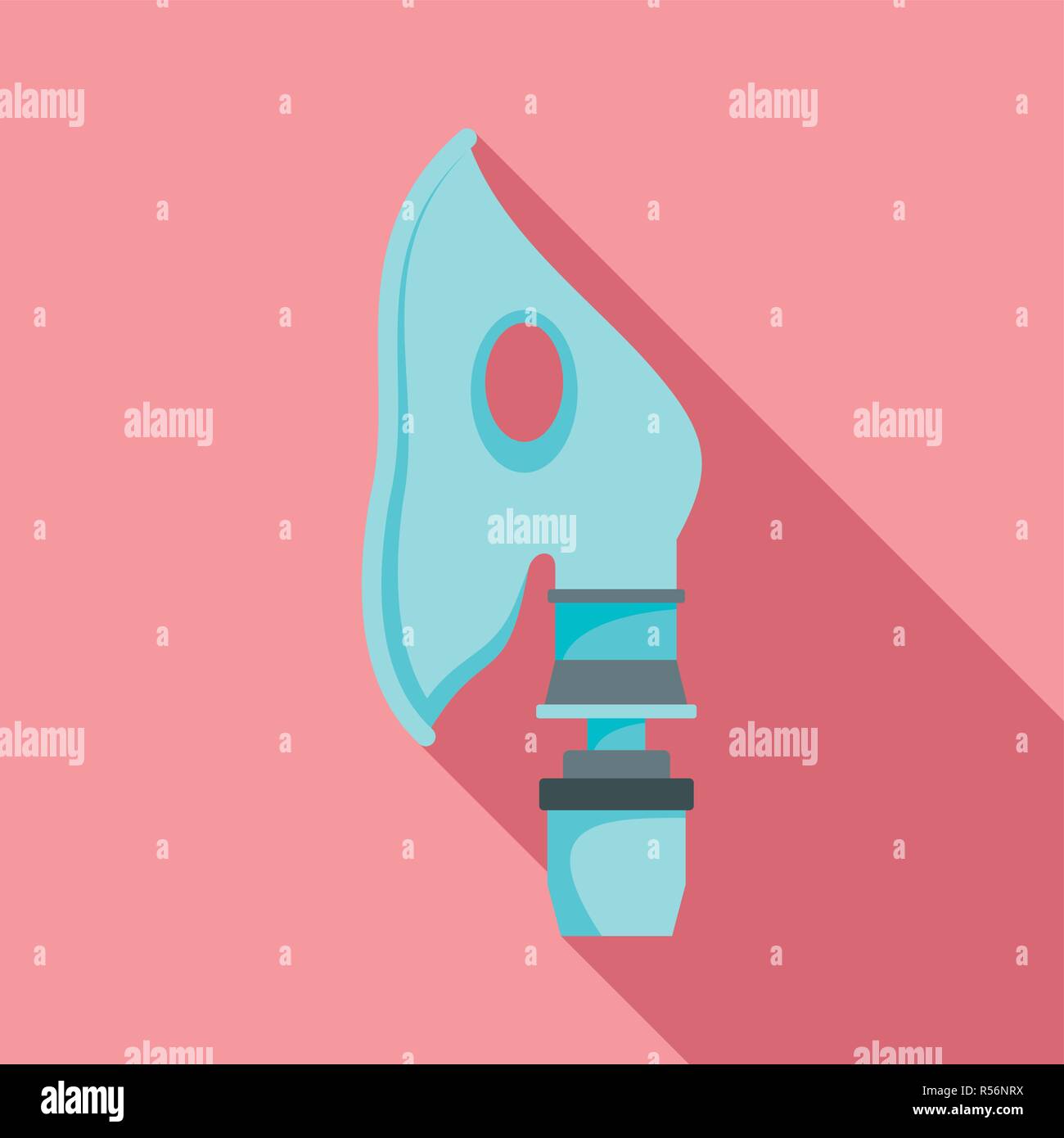 Respiratory mask icon. Flat illustration of respiratory mask vector ...