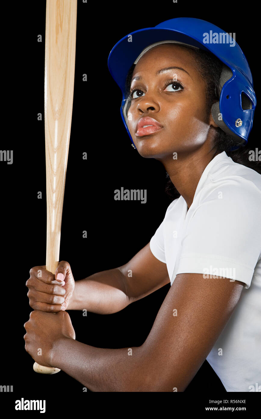 Woman watching baseball game hi-res stock photography and images - Alamy
