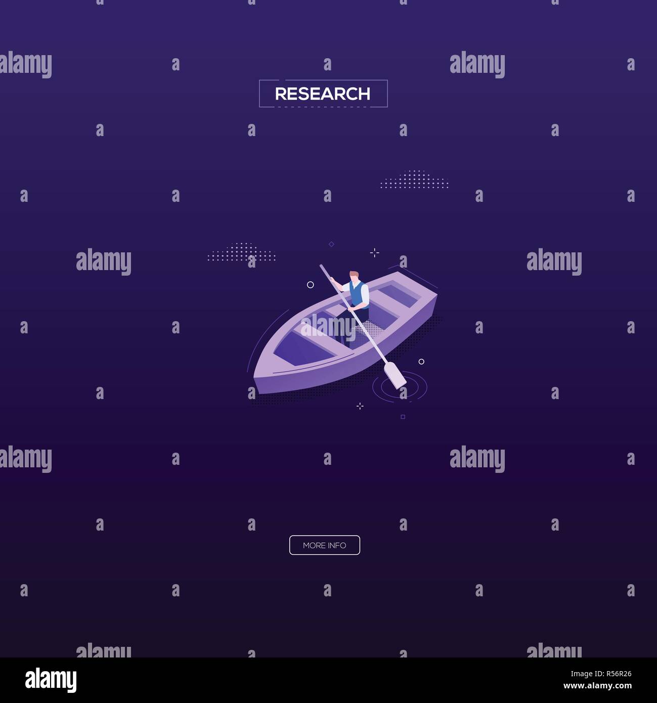 Research concept - modern isometric vector web banner Stock Vector ...