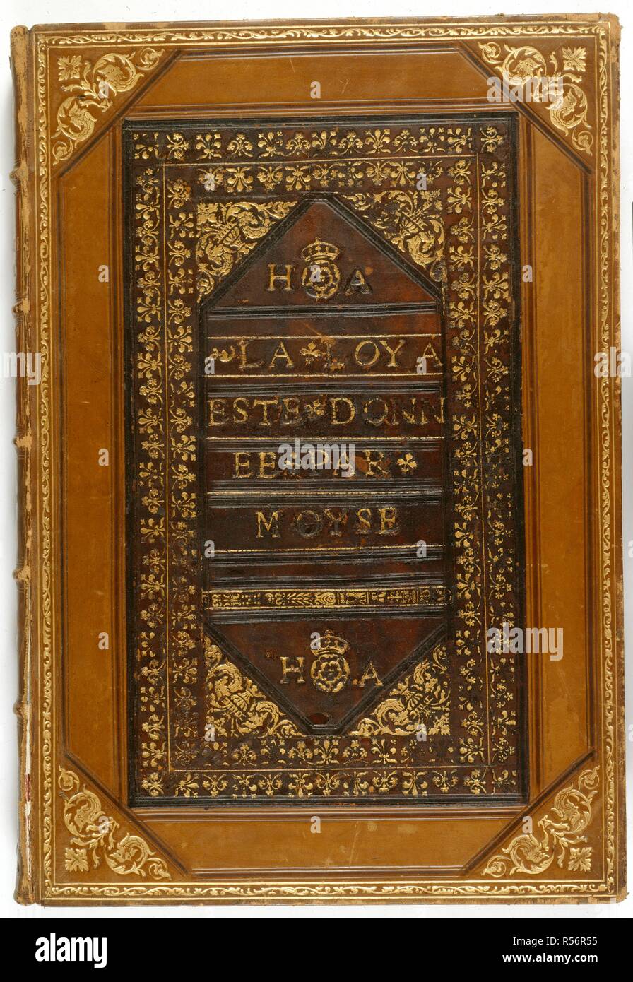 An English binding with the initials of King Henry VIII. and Queen Anne ...