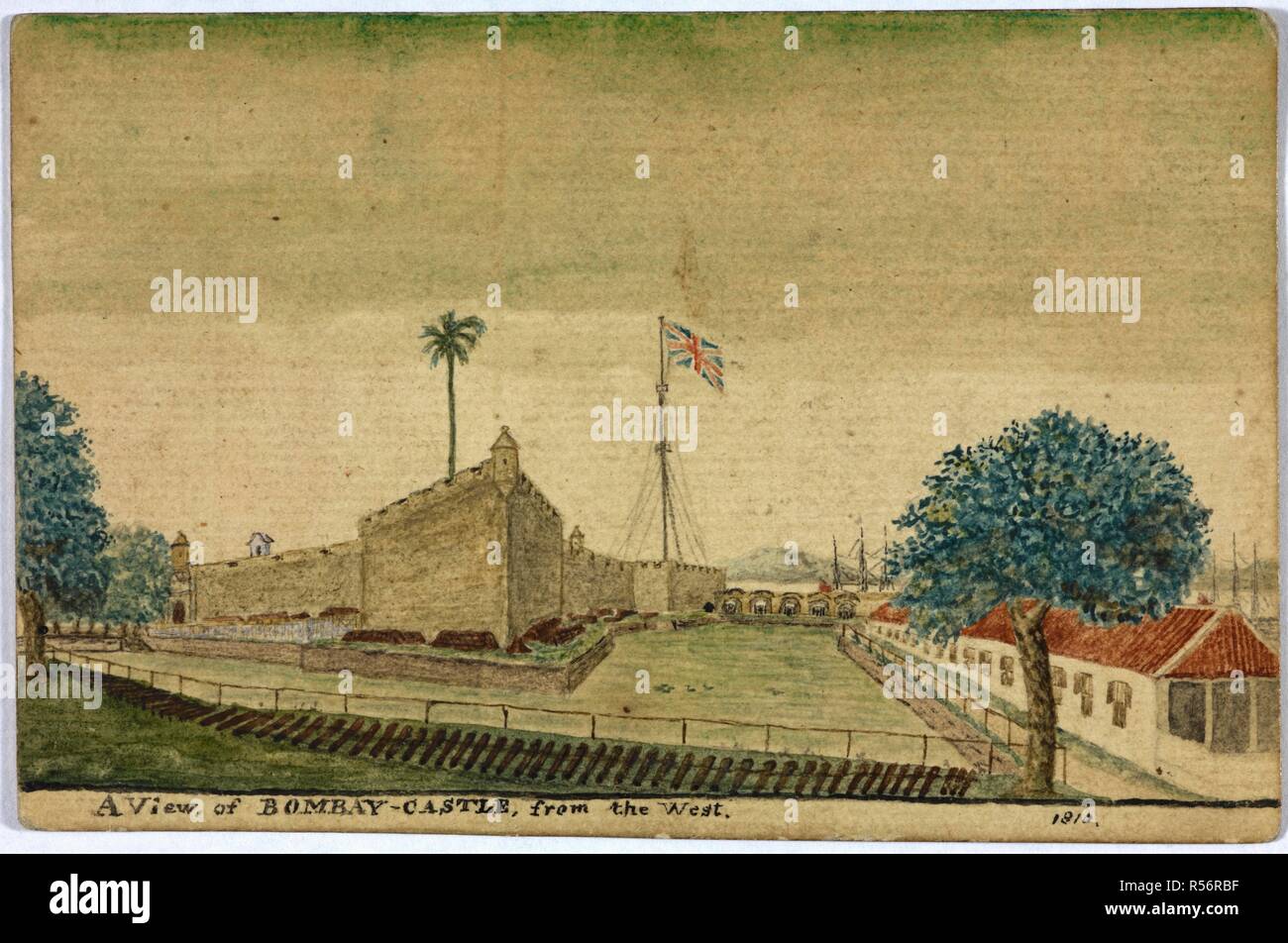 A view of Bombay Castle from the west. 1810. Bombay Views and Costume ...