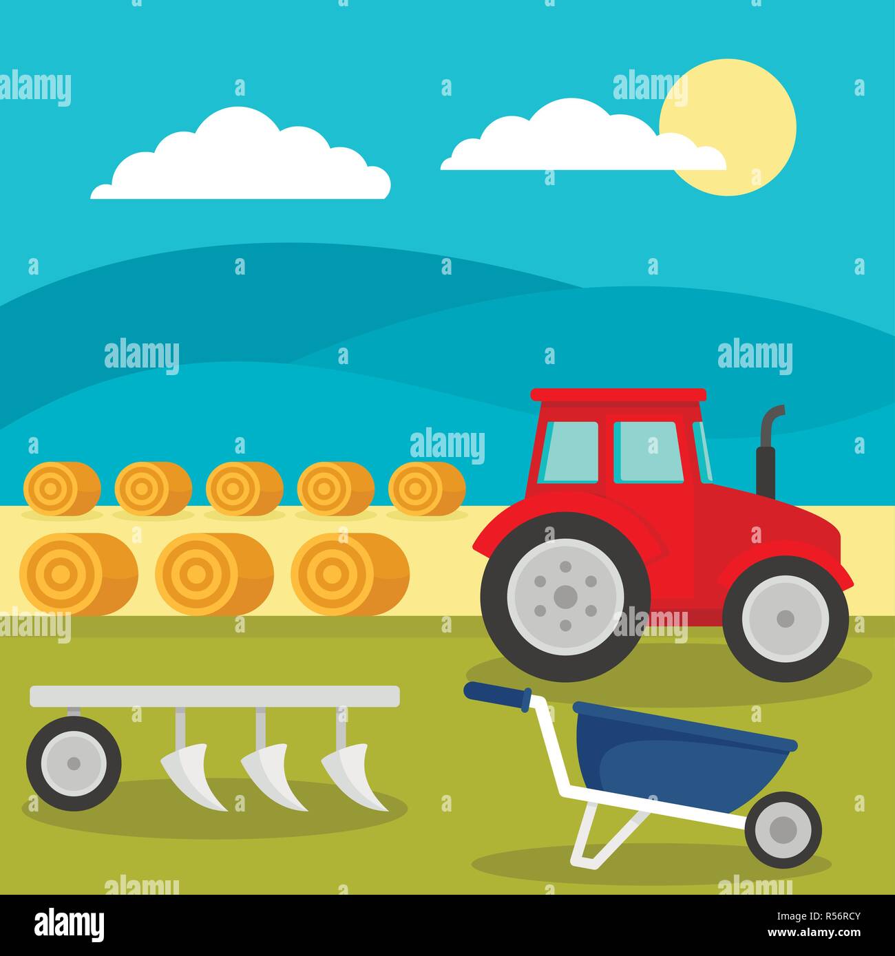 Field tool concept background. Flat illustration of field tool vector ...
