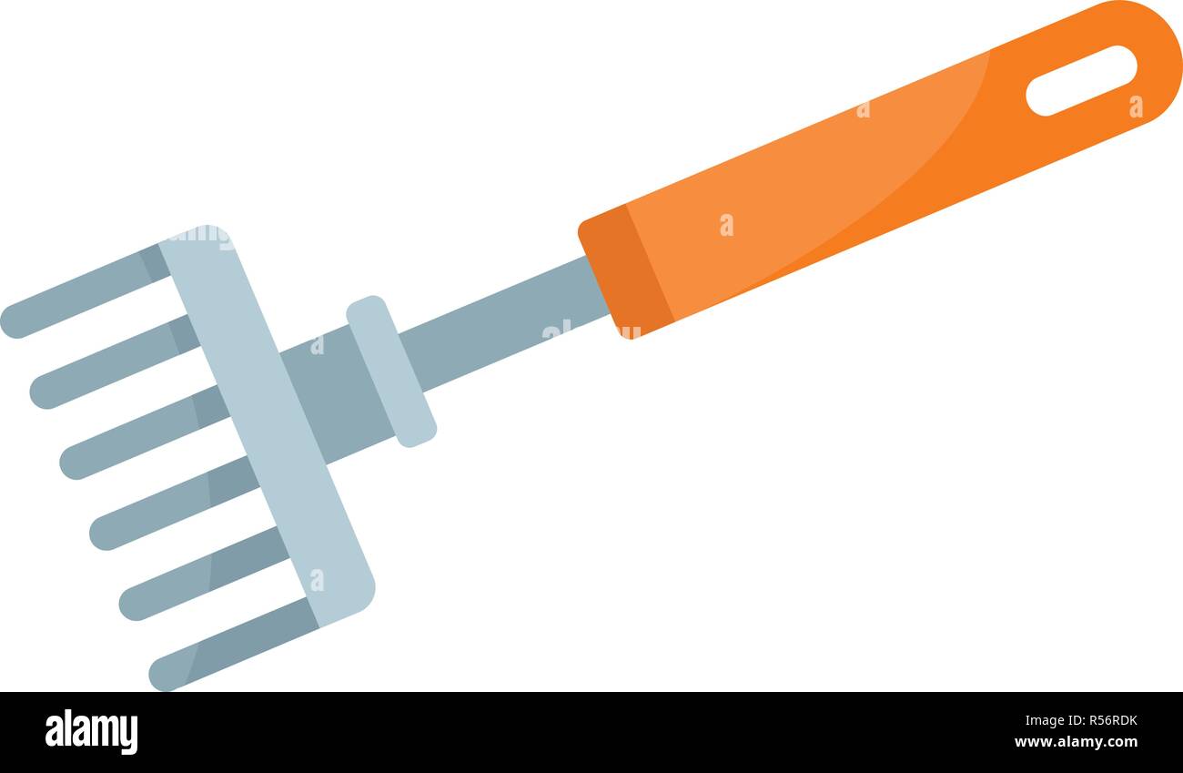 Plant hand rake icon. Flat illustration of plant hand rake vector icon ...