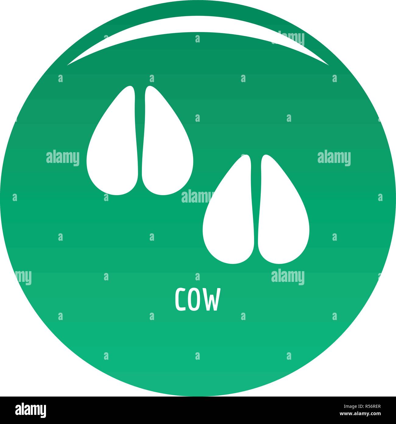 Cow step icon. Simple illustration of cow step vector icon for any ...