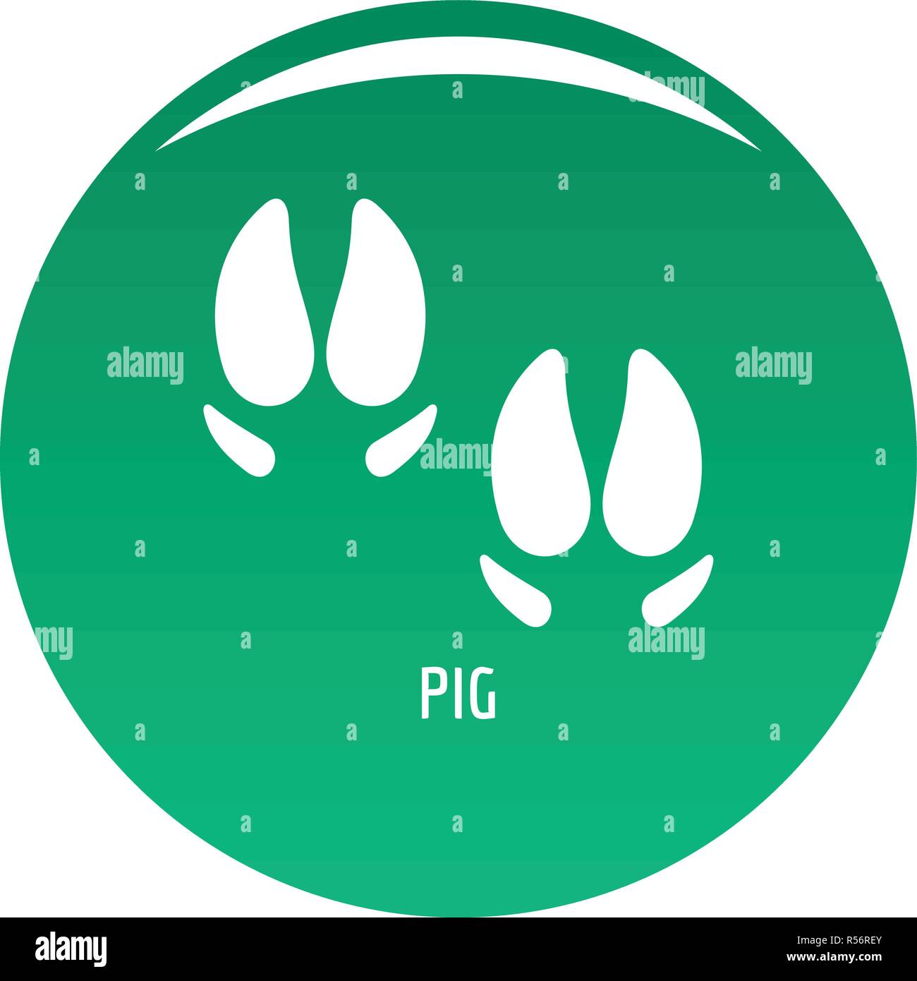 Pig step icon. Simple illustration of pig step vector icon for any ...