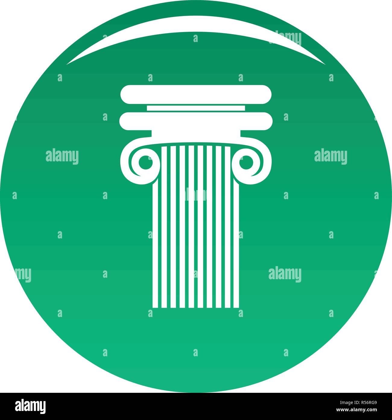 Column with curl icon. Simple illustration of column with curl vector ...
